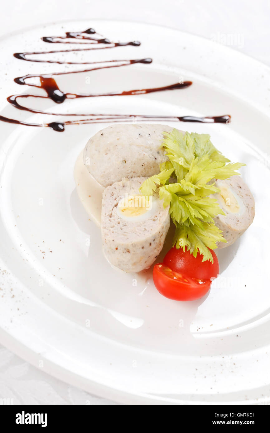 roasted minced meat with eggs Stock Photo - Alamy