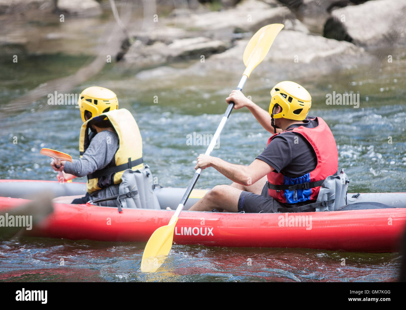 Canoeing kayaking on River Aude at Couiza. Canoe kayak hire company ...