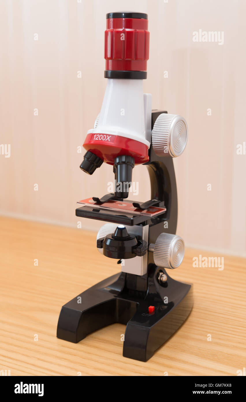 side view microscope for kid to research the nature Stock Photo - Alamy