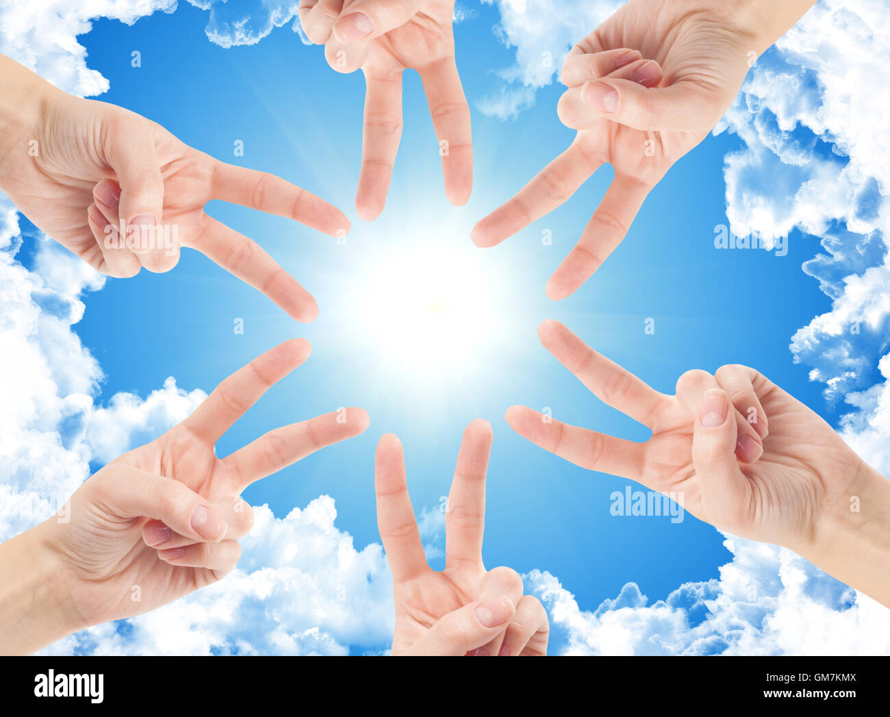 Finger forming star shape hi-res stock photography and images - Alamy