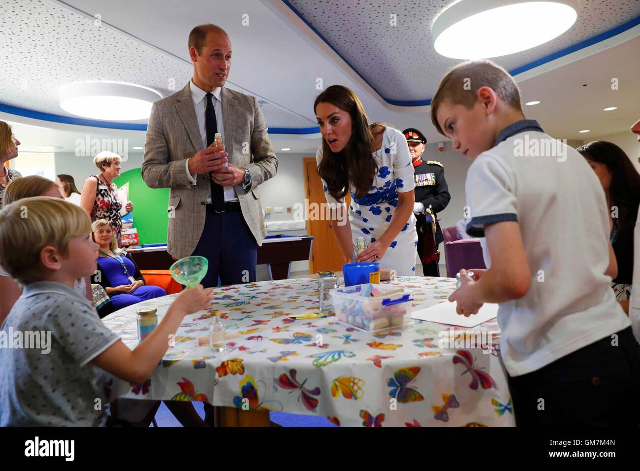 The Duke and Duchess of Cambridge are presented with a personalised ...