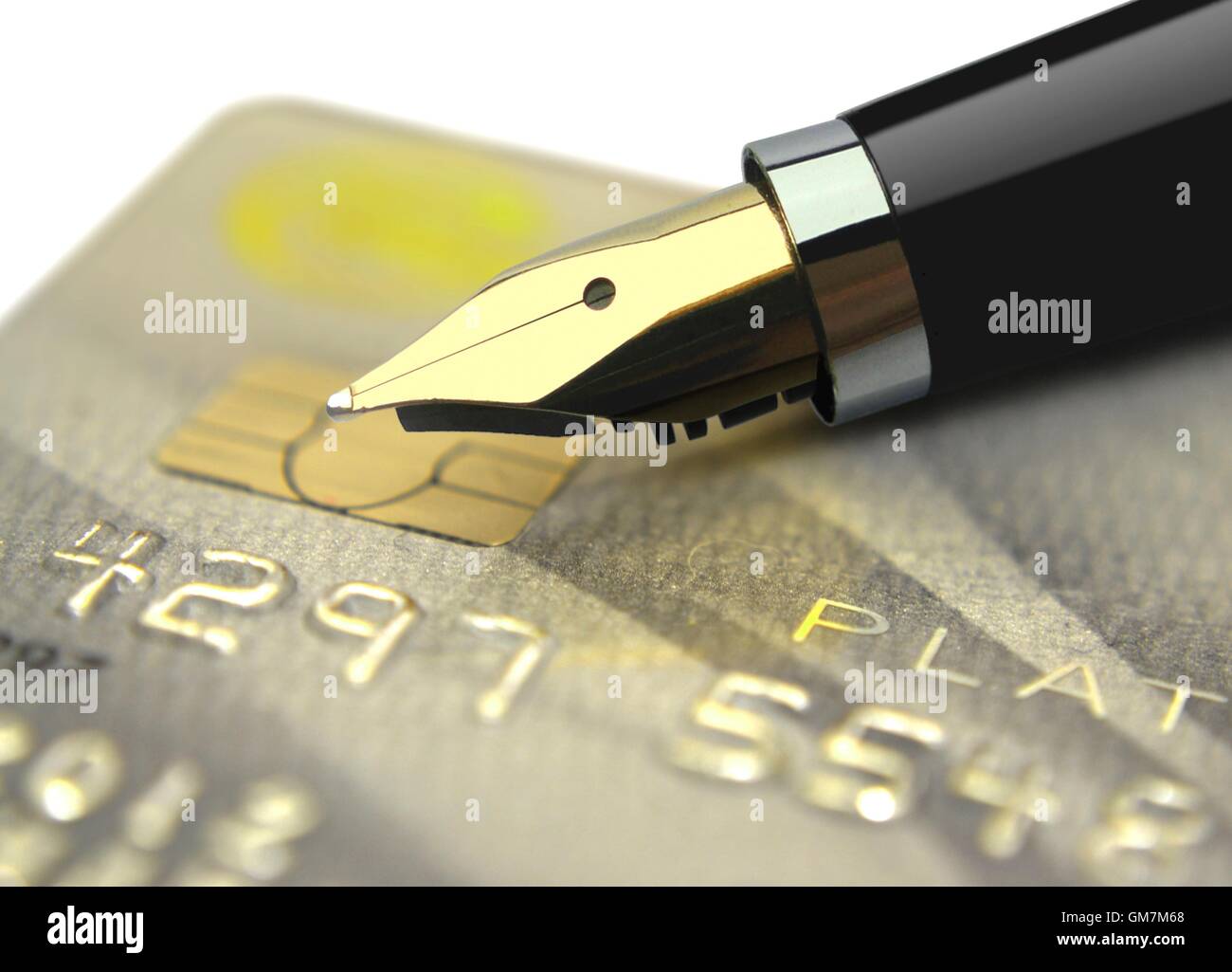 Credit card and pen Stock Photo - Alamy