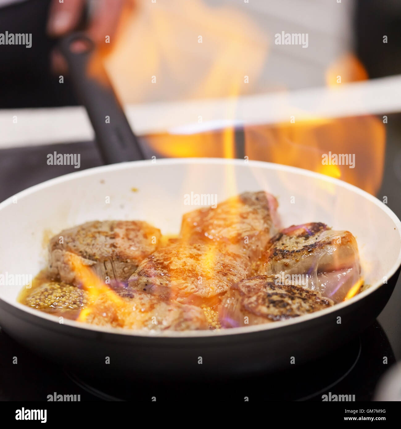 pot with fire Stock Photo - Alamy