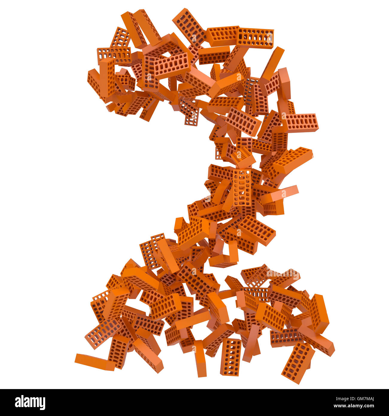 The number is made up of bricks Stock Photo - Alamy