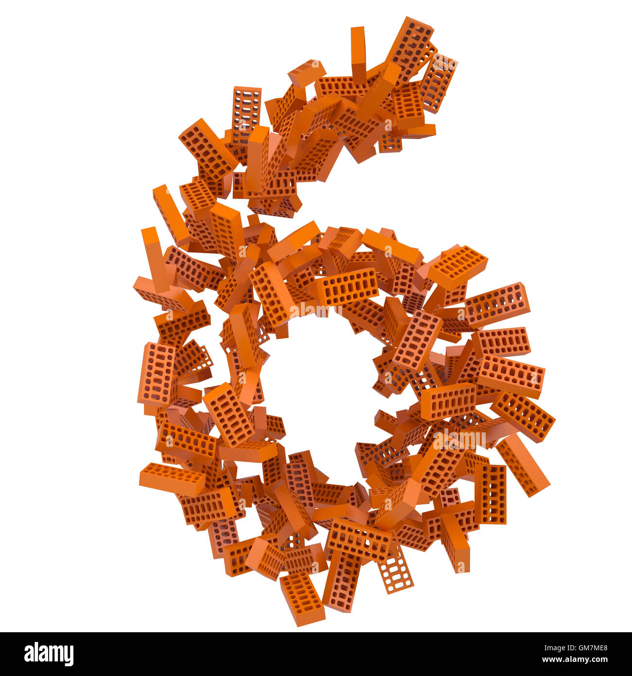 The number is made up of bricks Stock Photo - Alamy