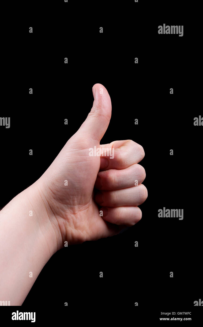 Ok hand sign Stock Photo - Alamy