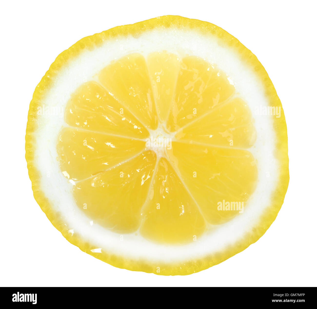 Slice of yellow lemon Stock Photo - Alamy