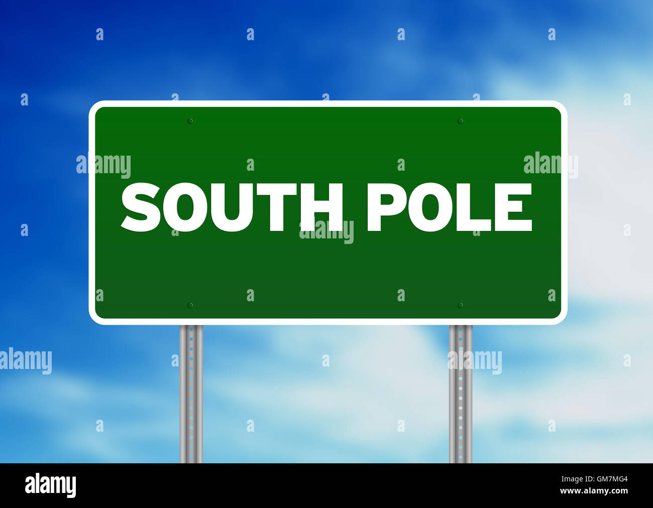 South Pole Highway Sign Stock Photo - Alamy