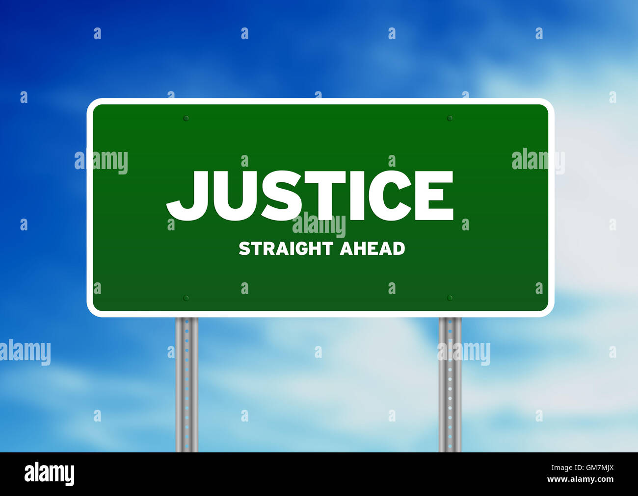 Justice Highway Sign Stock Photo - Alamy