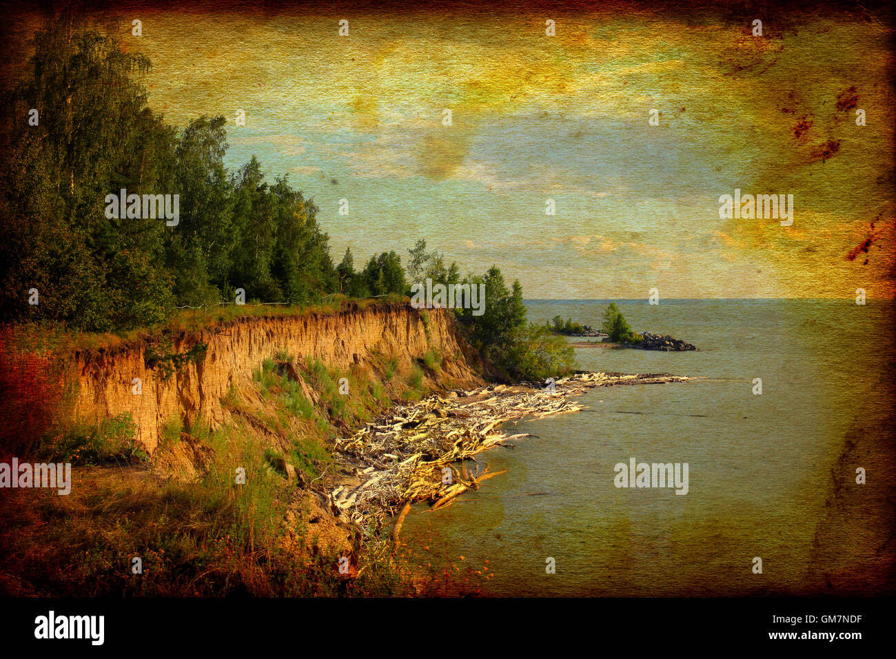 old photo landscape Stock Photo - Alamy