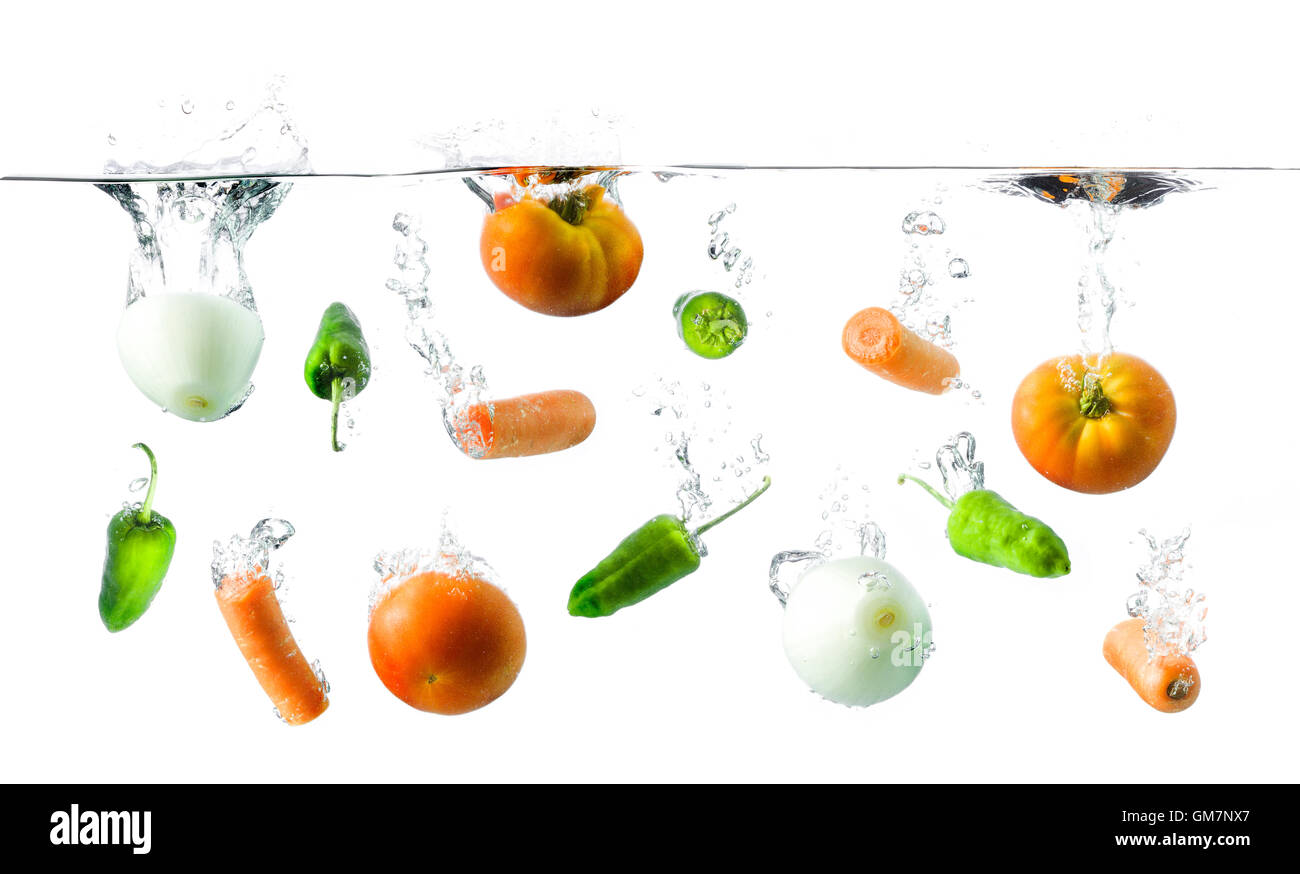 vegetables in water Stock Photo - Alamy