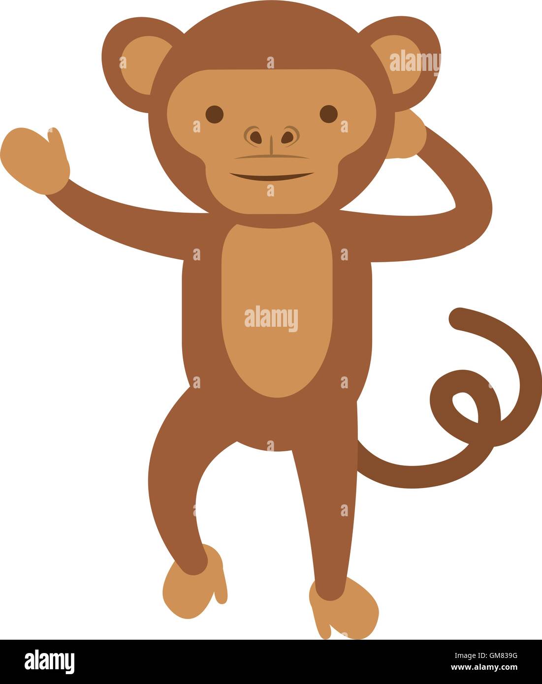 funny monkey isolated icon Stock Vector Image & Art - Alamy