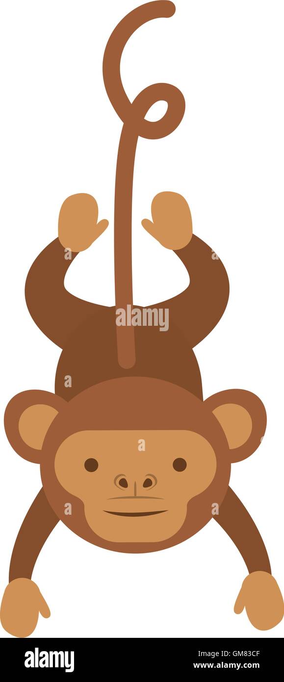 funny monkey isolated icon Stock Vector Image & Art - Alamy