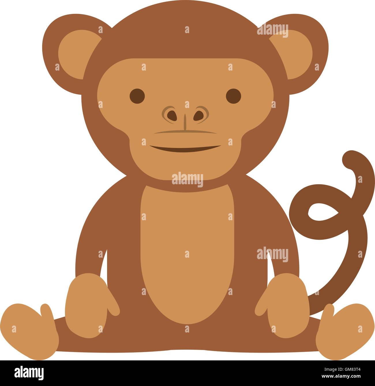 funny monkey isolated icon Stock Vector Image & Art - Alamy