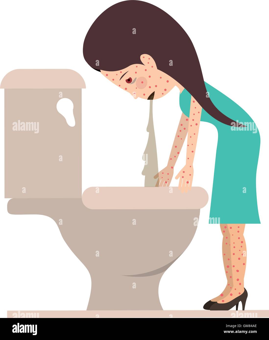 person sick with vomiting Stock Vector Image & Art - Alamy