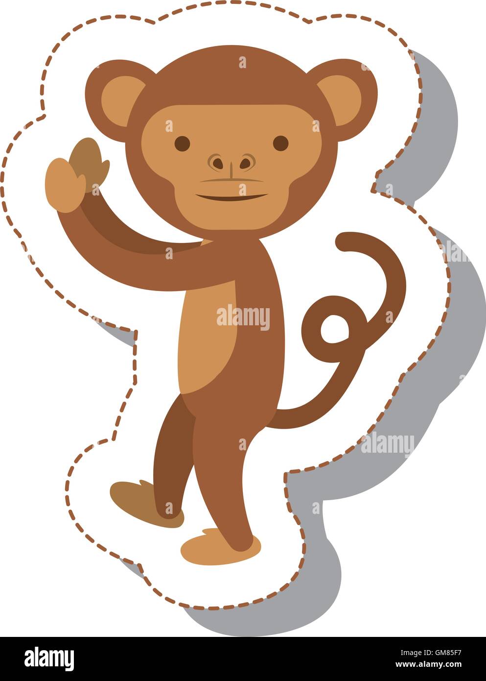 funny monkey isolated icon Stock Vector Image & Art - Alamy