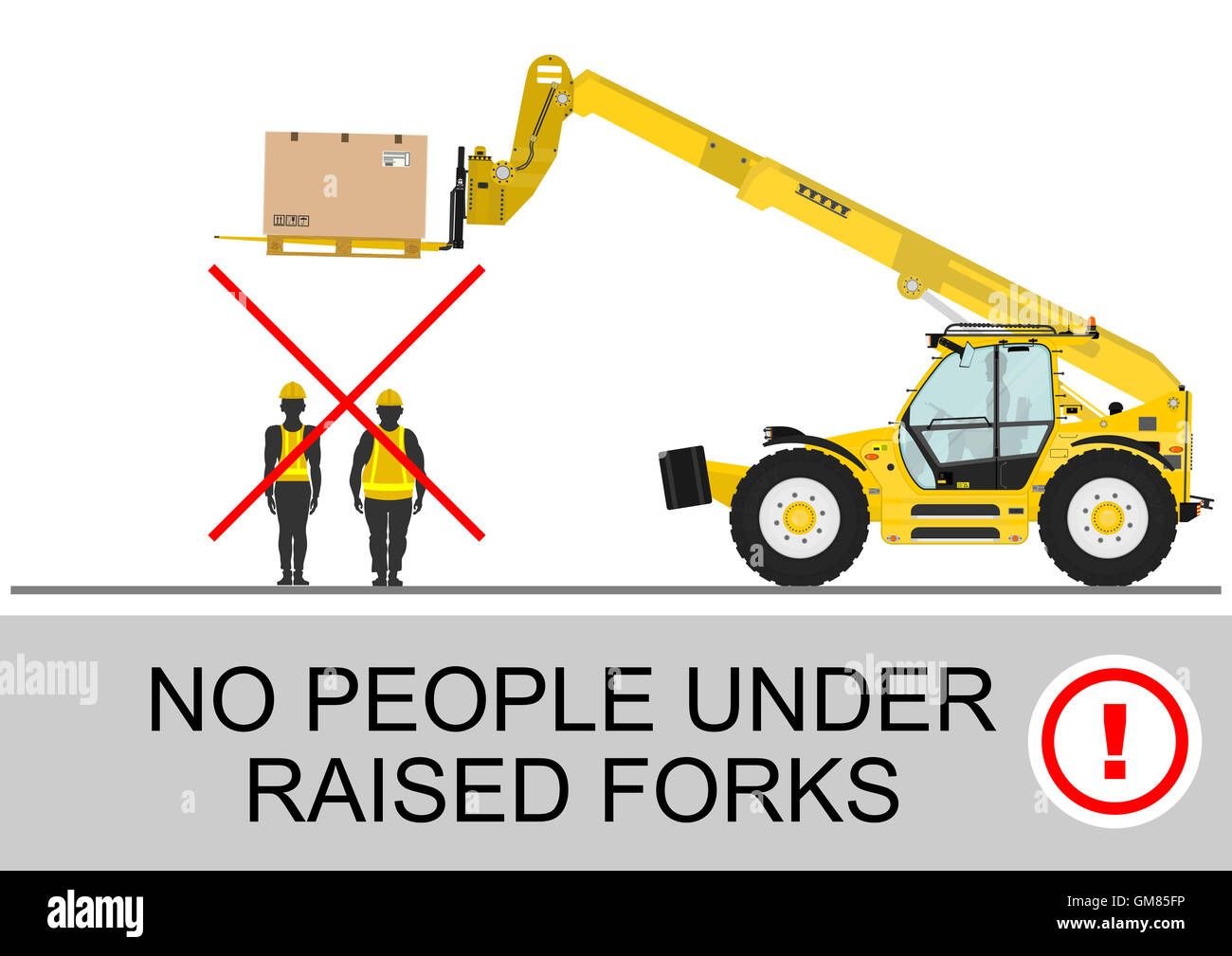 Forklift raised hi-res stock photography and images - Alamy