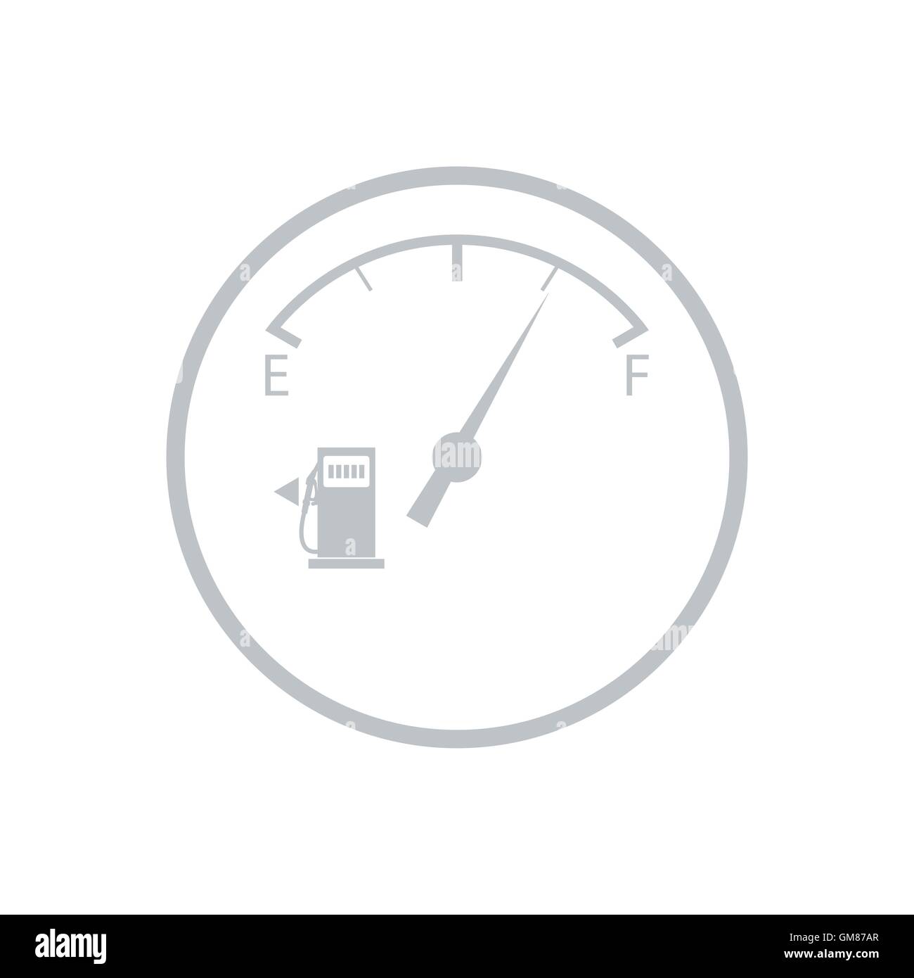 Stylized icon of the automobile fuel sensor on a white background Stock ...