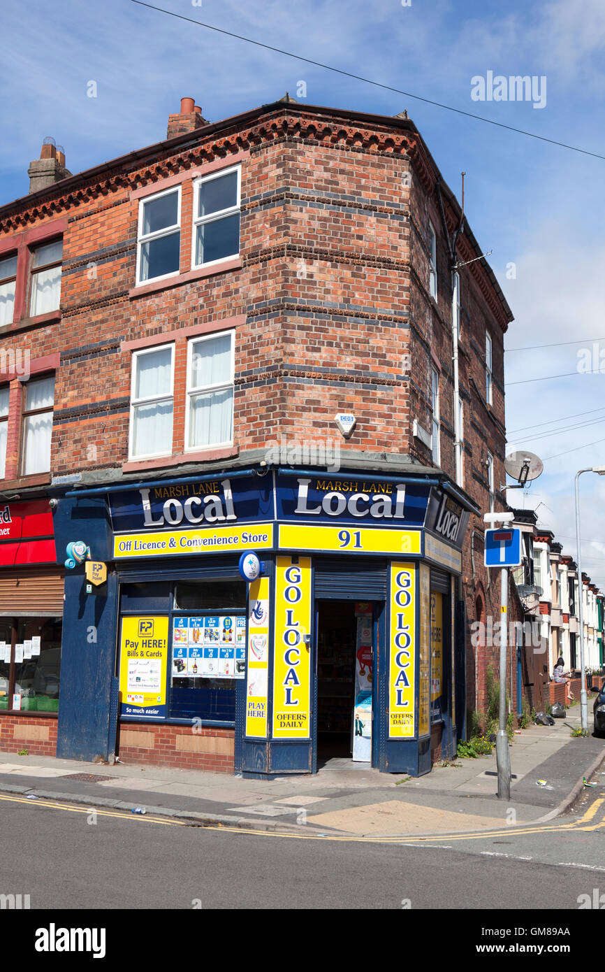 A GoLocal corner shop convenience store in Liverpool, Merseyside, UK ...