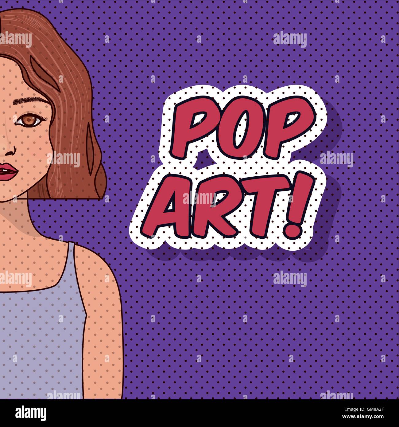 young woman pop art style Stock Vector Image & Art - Alamy