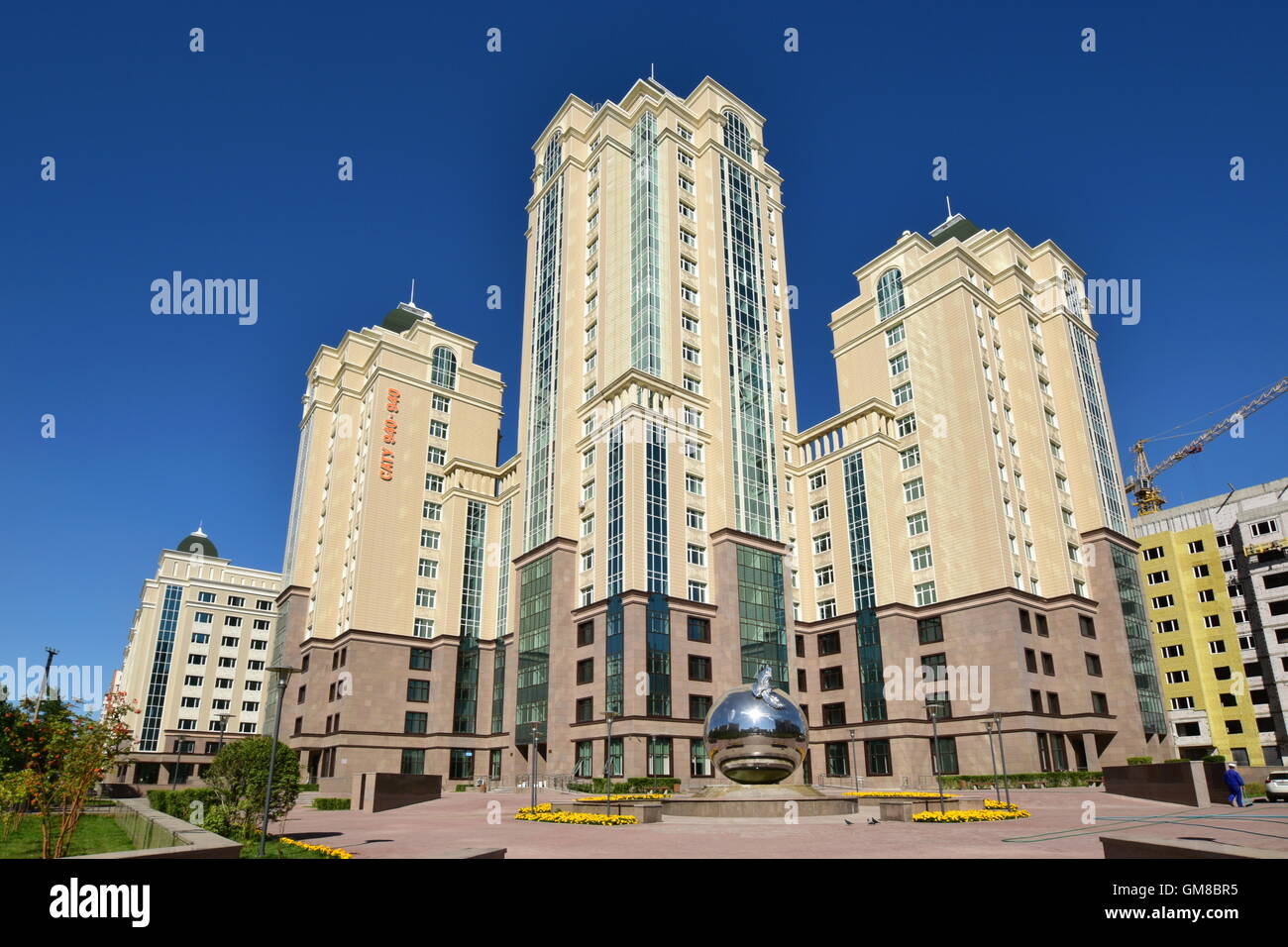 Modern residential building in Astana, capital of Kazakhstan Stock ...