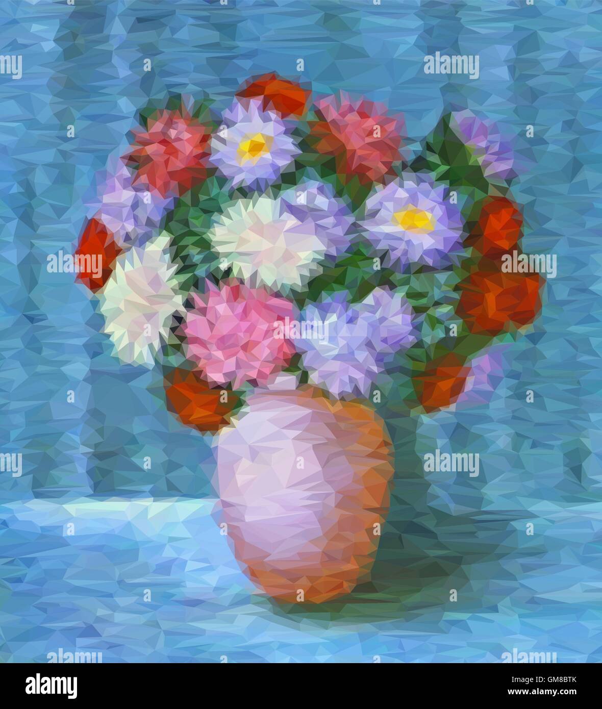 Picture flowers in vase Stock Vector Images - Alamy