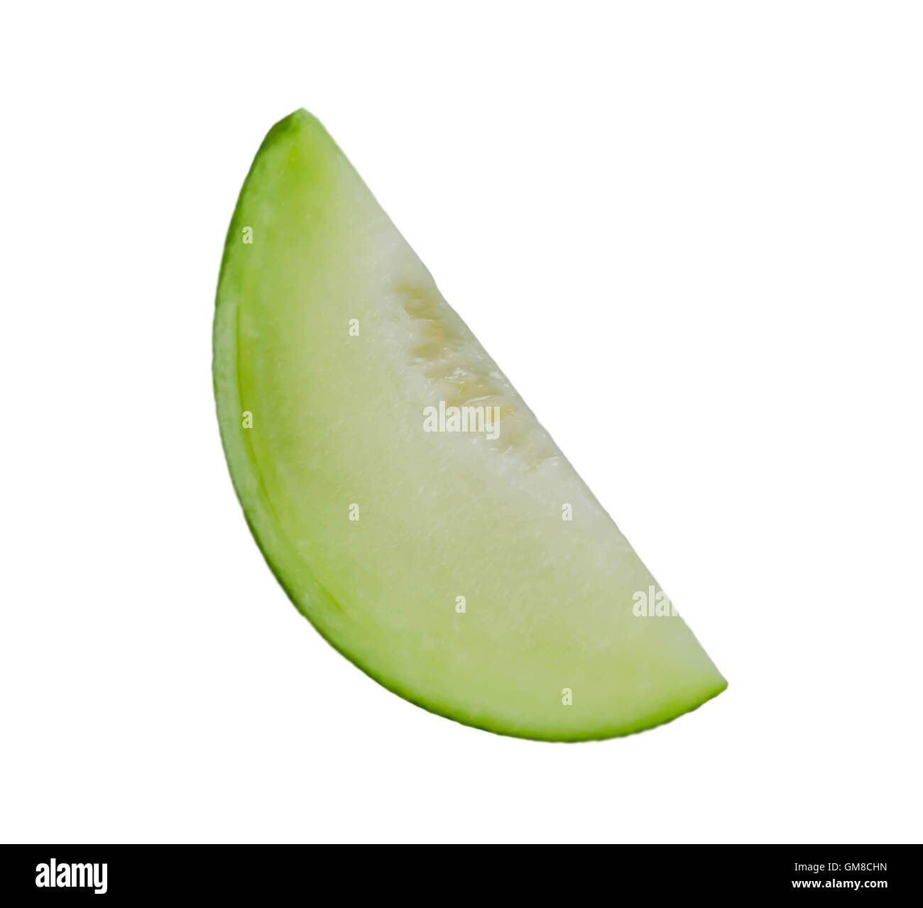 shopped green melon isolated on white background Stock Photo - Alamy