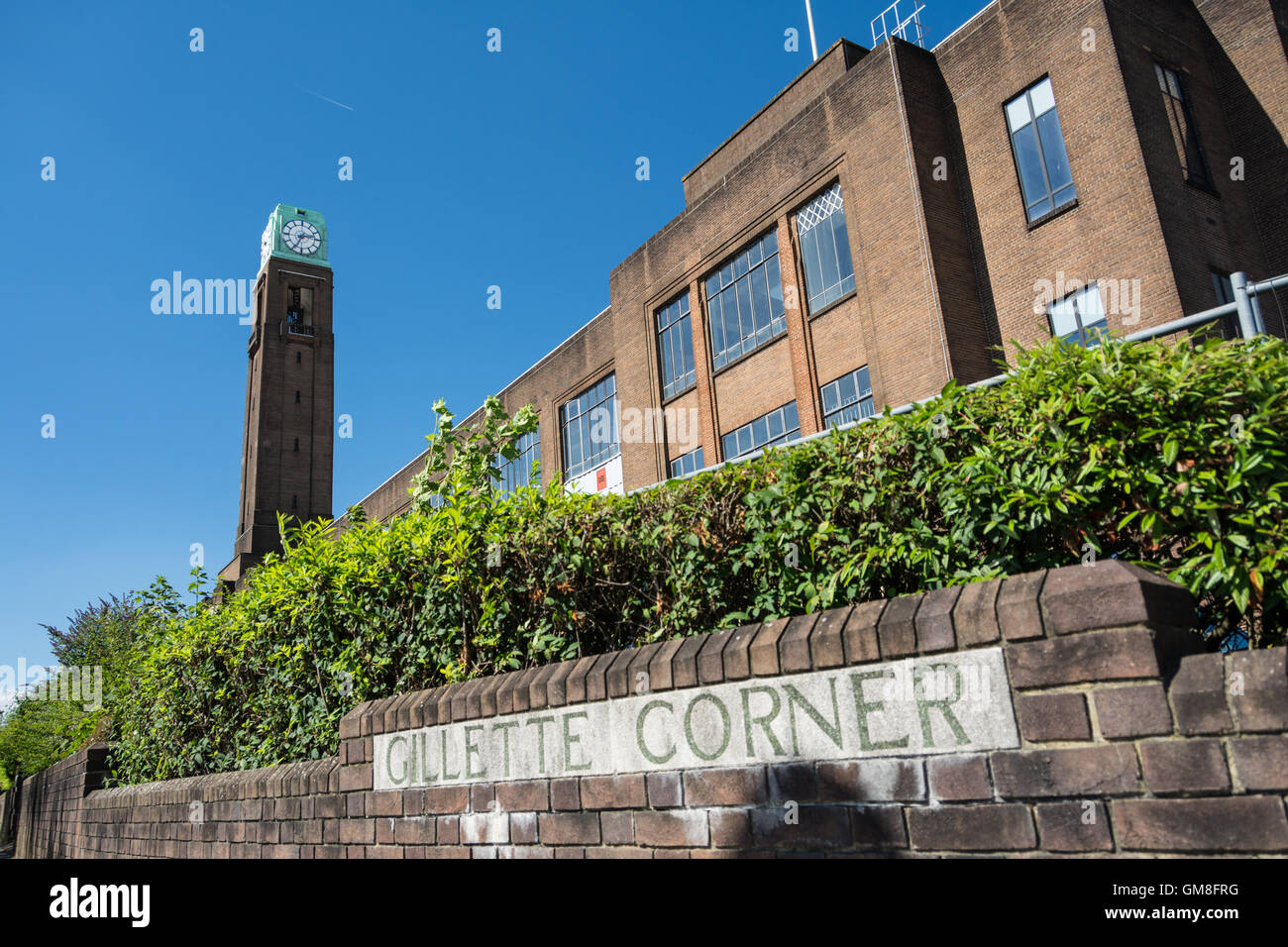 The exterior of the Grade II listed iconic facade of the Gillette ...