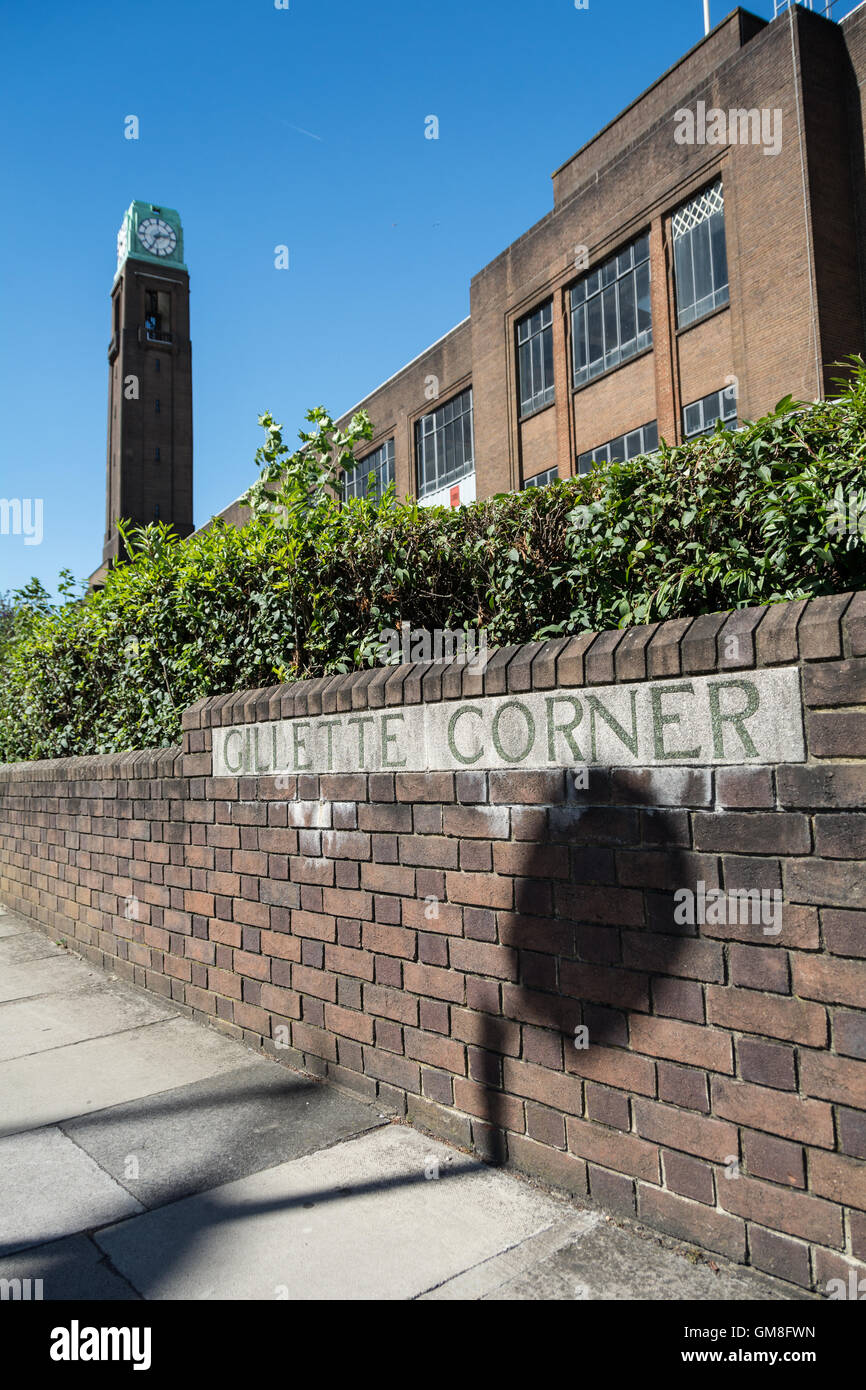 The exterior of the Grade II listed iconic facade of the Gillette ...