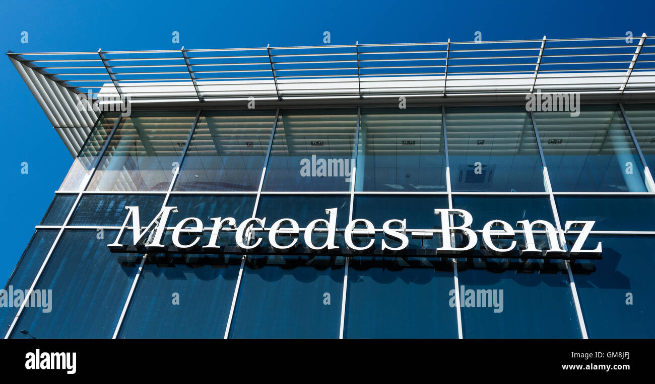 Exterior of the Mercedes Benz showroom in Brentford, west London, UK ...