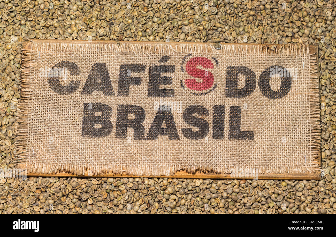 Green Brazilian Coffee Beans Stock Photo - Alamy