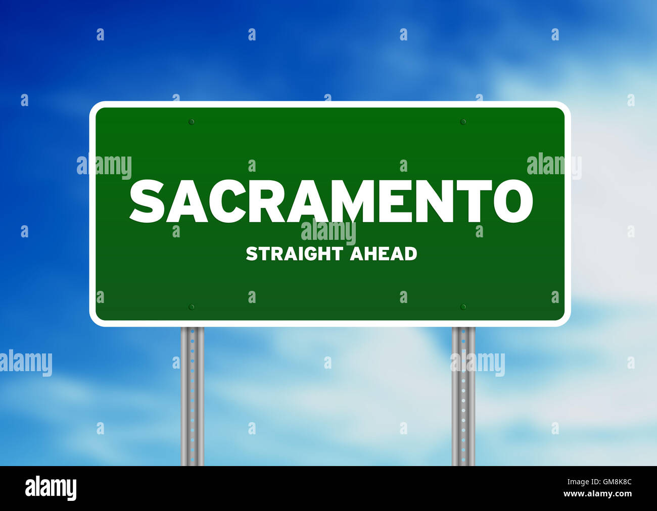 Sacramento Highway Sign Stock Photo - Alamy