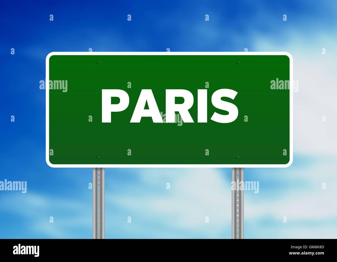 Paris Highway Sign Stock Photo - Alamy