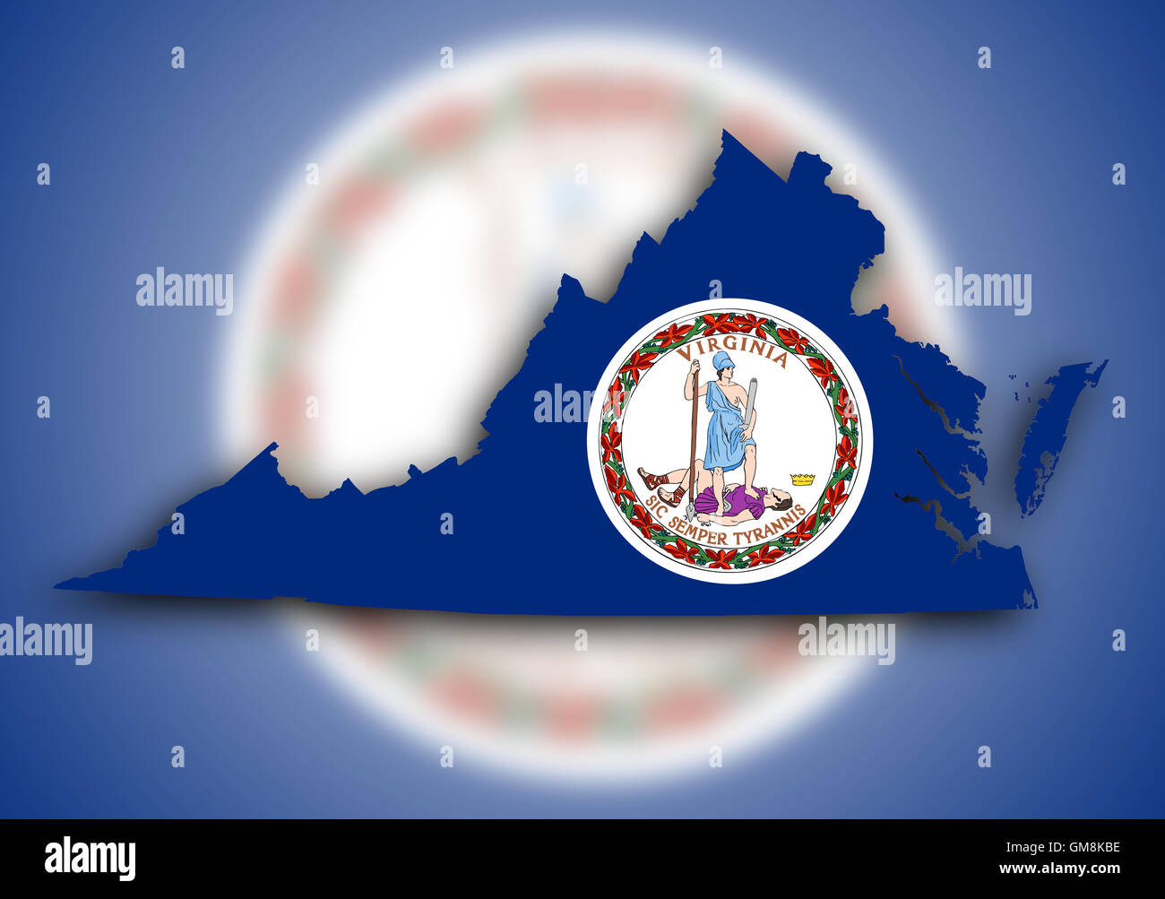 Virginia relief map hi-res stock photography and images - Alamy