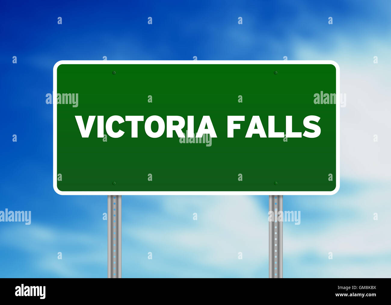 Victoria Falls Highway Sign Stock Photo - Alamy