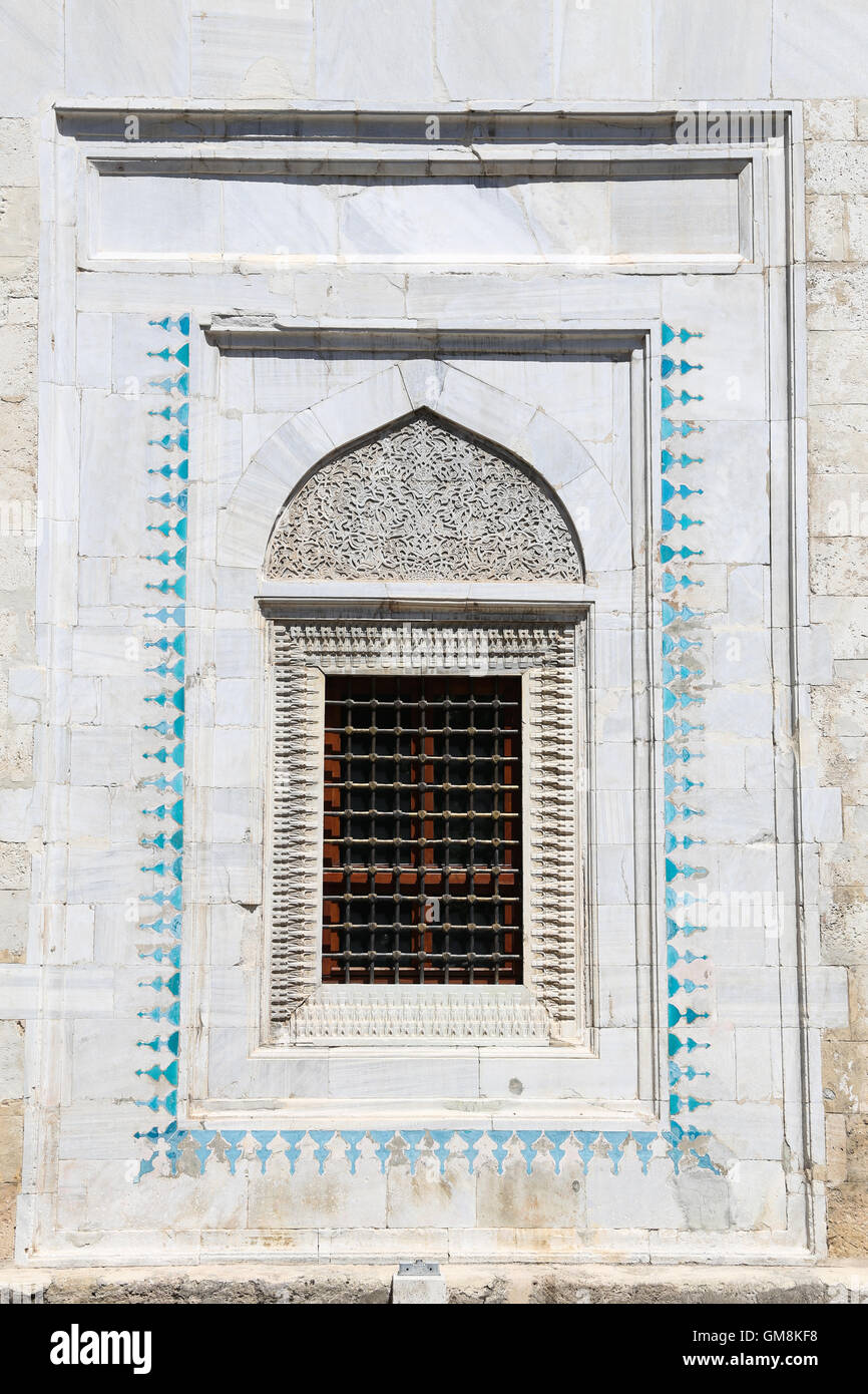 Window of Green Mosque in Bursa City, Turkey Stock Photo - Alamy