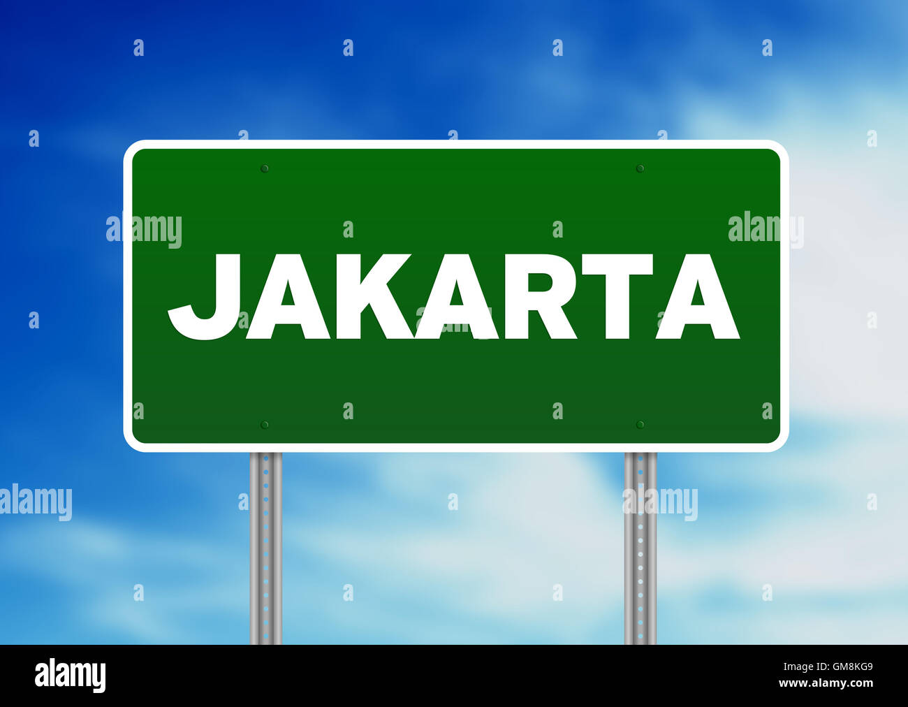 Jakarta Road Sign Stock Photo - Alamy