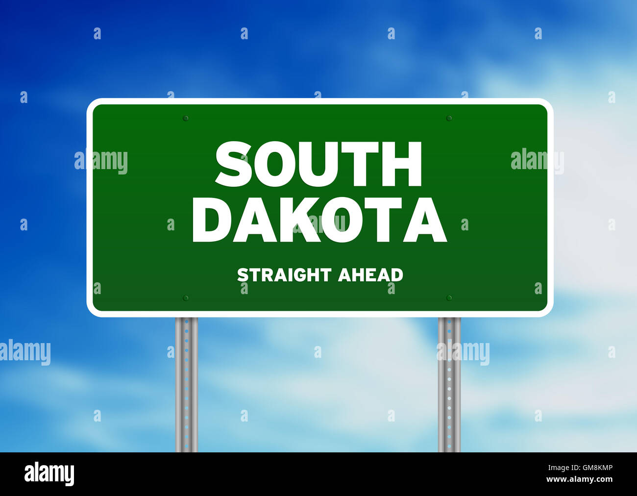 South Dakota Highway Sign Stock Photo - Alamy