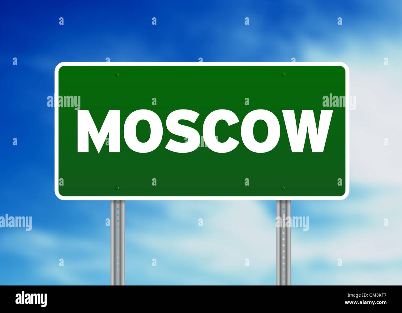 Moscow Road Sign Stock Photo - Alamy