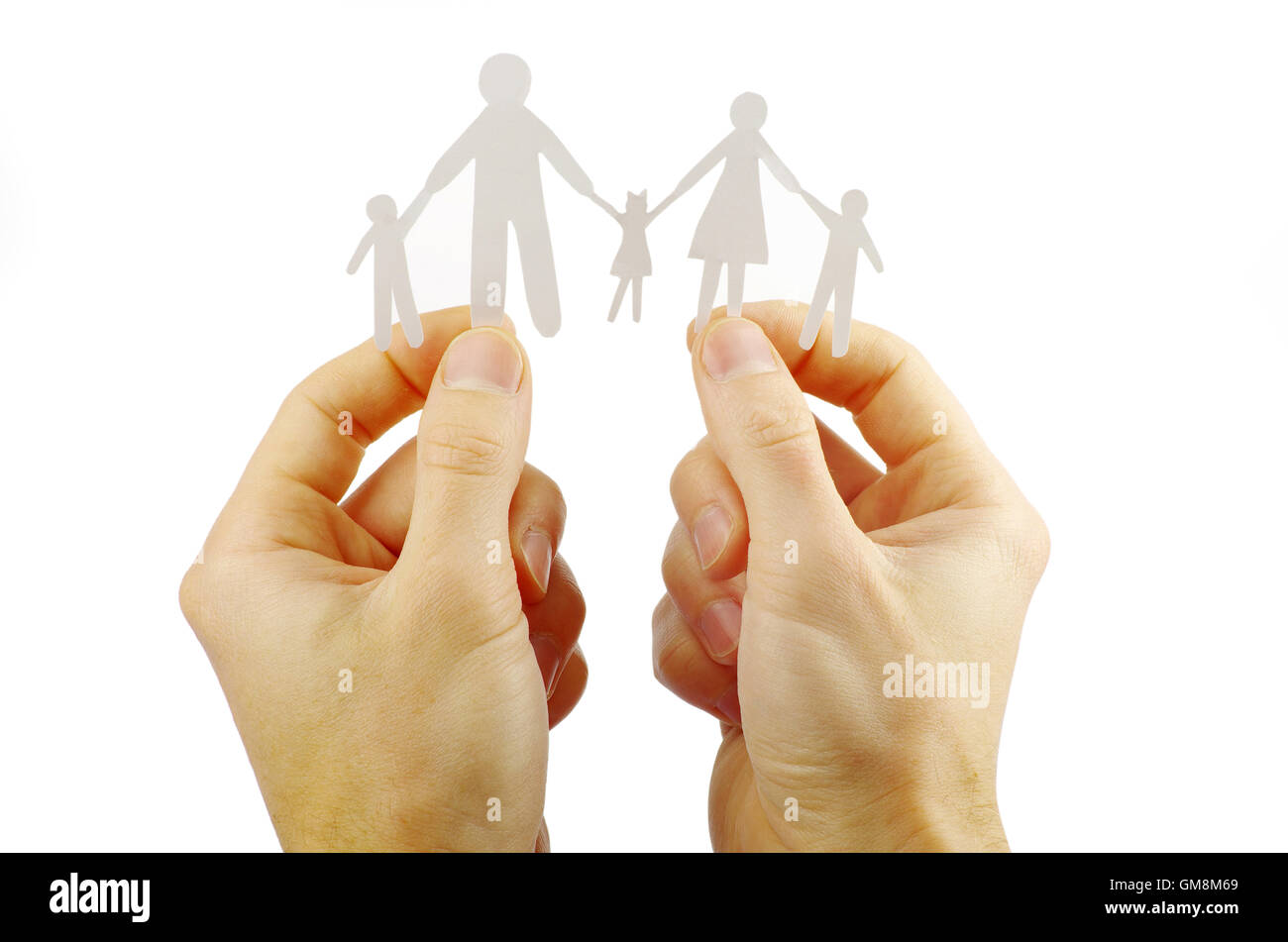 paper family in hands Stock Photo - Alamy