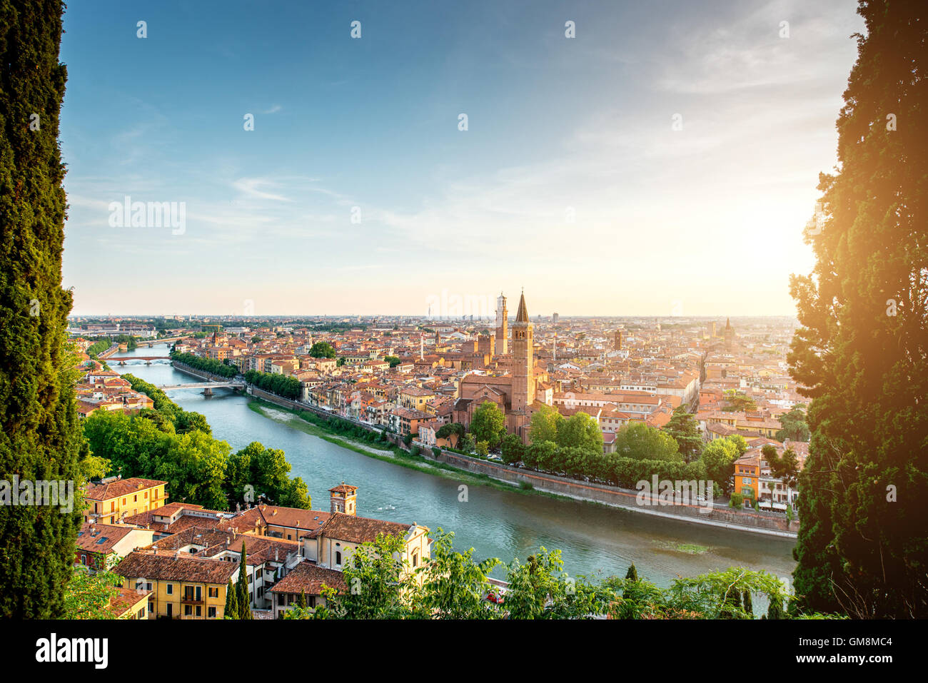 Aerial view on Verona city Stock Photo - Alamy