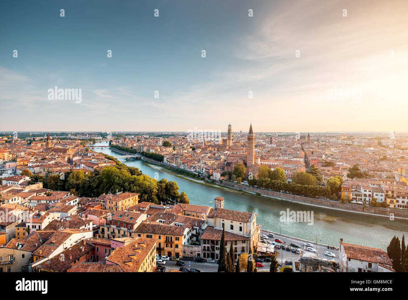 Aerial view on Verona city Stock Photo - Alamy
