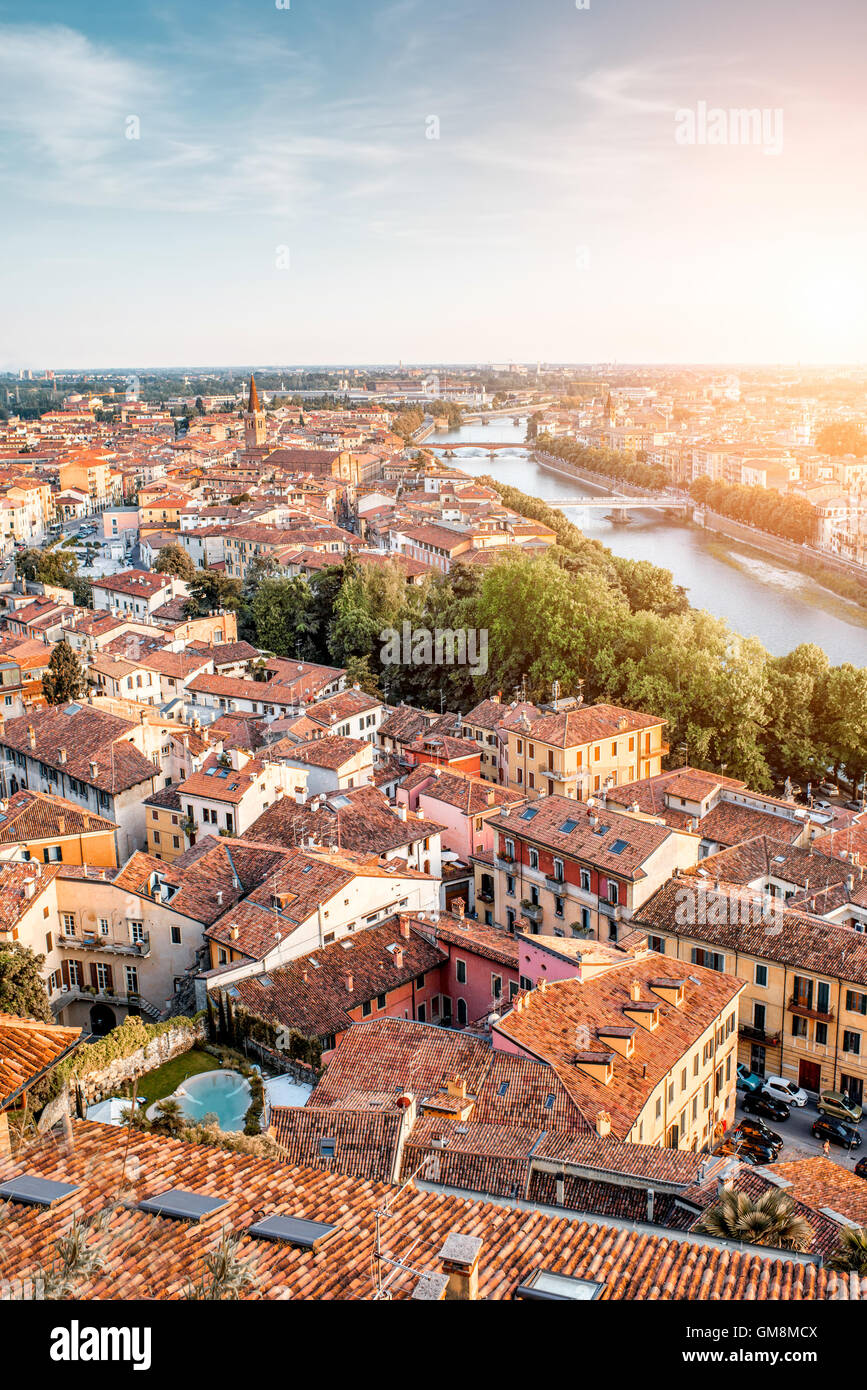 Aerial view on Verona city Stock Photo - Alamy