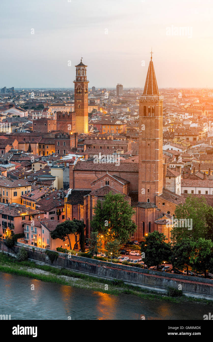 Aerial view on Verona city Stock Photo - Alamy