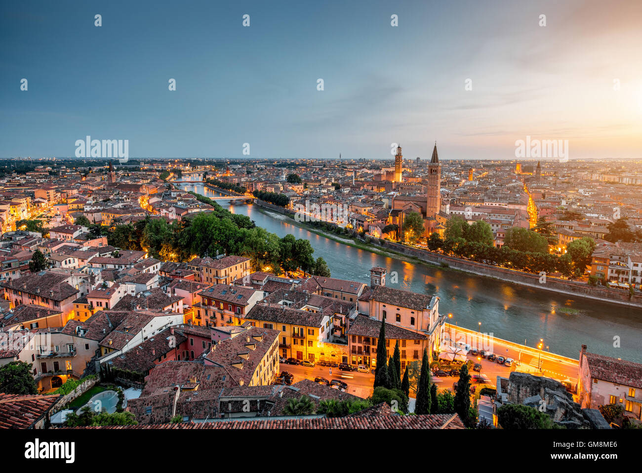 Aerial view on Verona city Stock Photo - Alamy