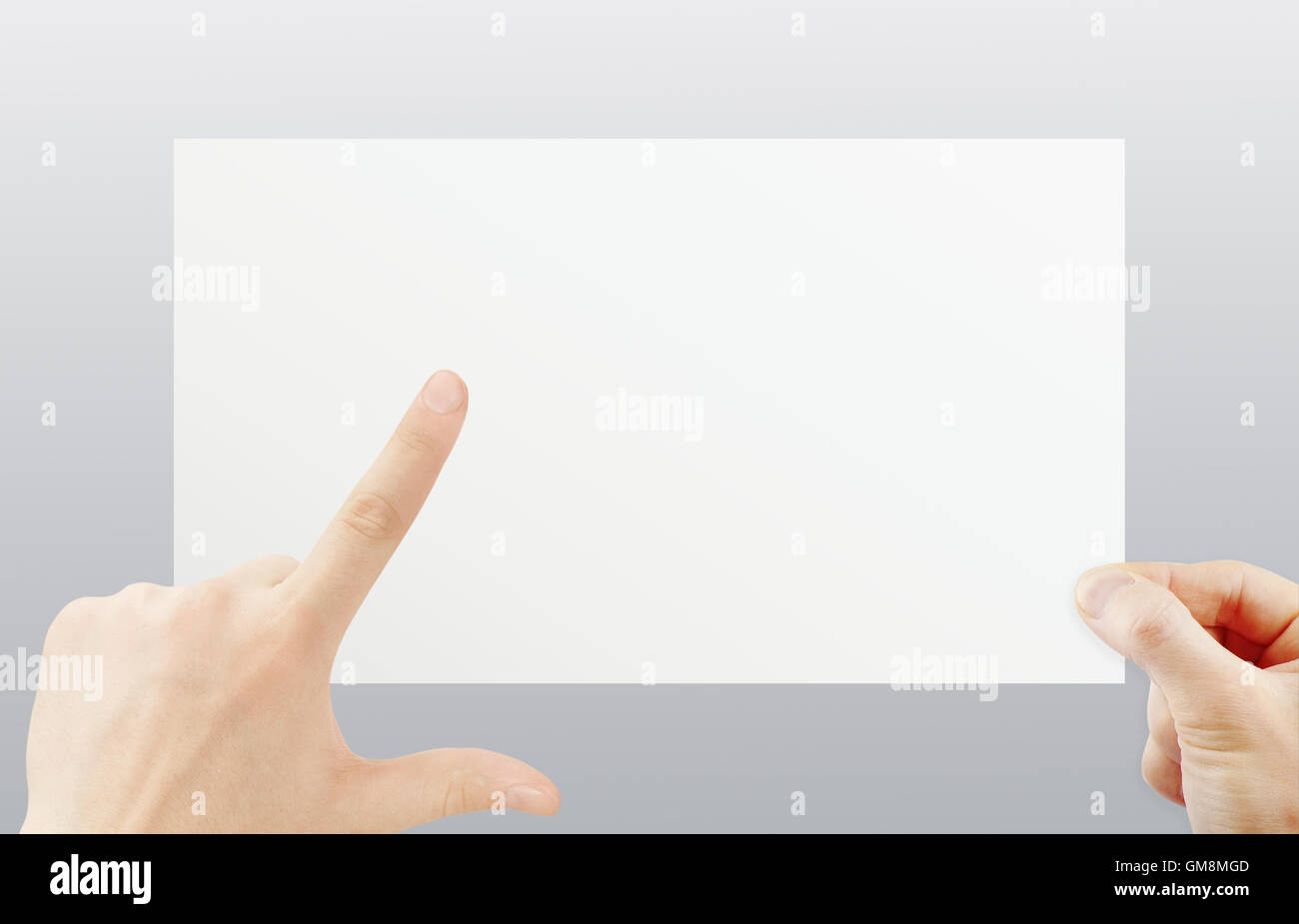 Hand holding paper Stock Photo - Alamy