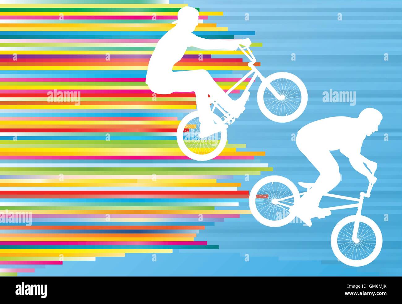 Stunt trick vector vectors hi-res stock photography and images - Alamy