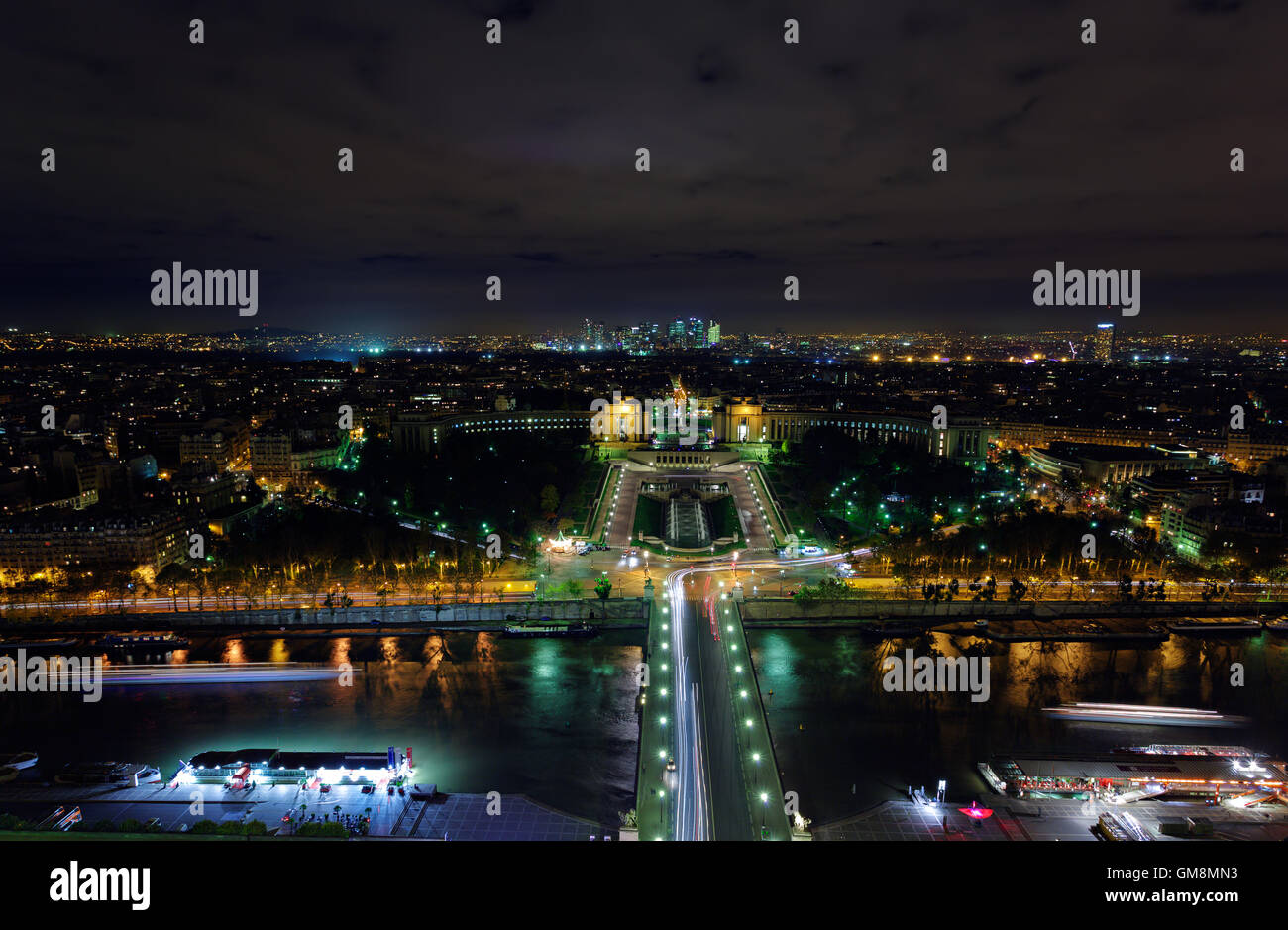 Paris City Night View Stock Photo - Alamy