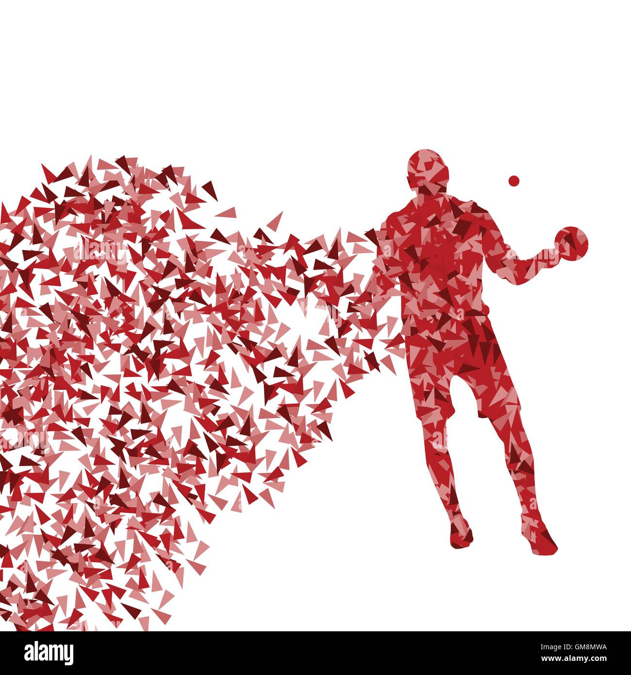 Table tennis player ping pong game vector abstract background ...