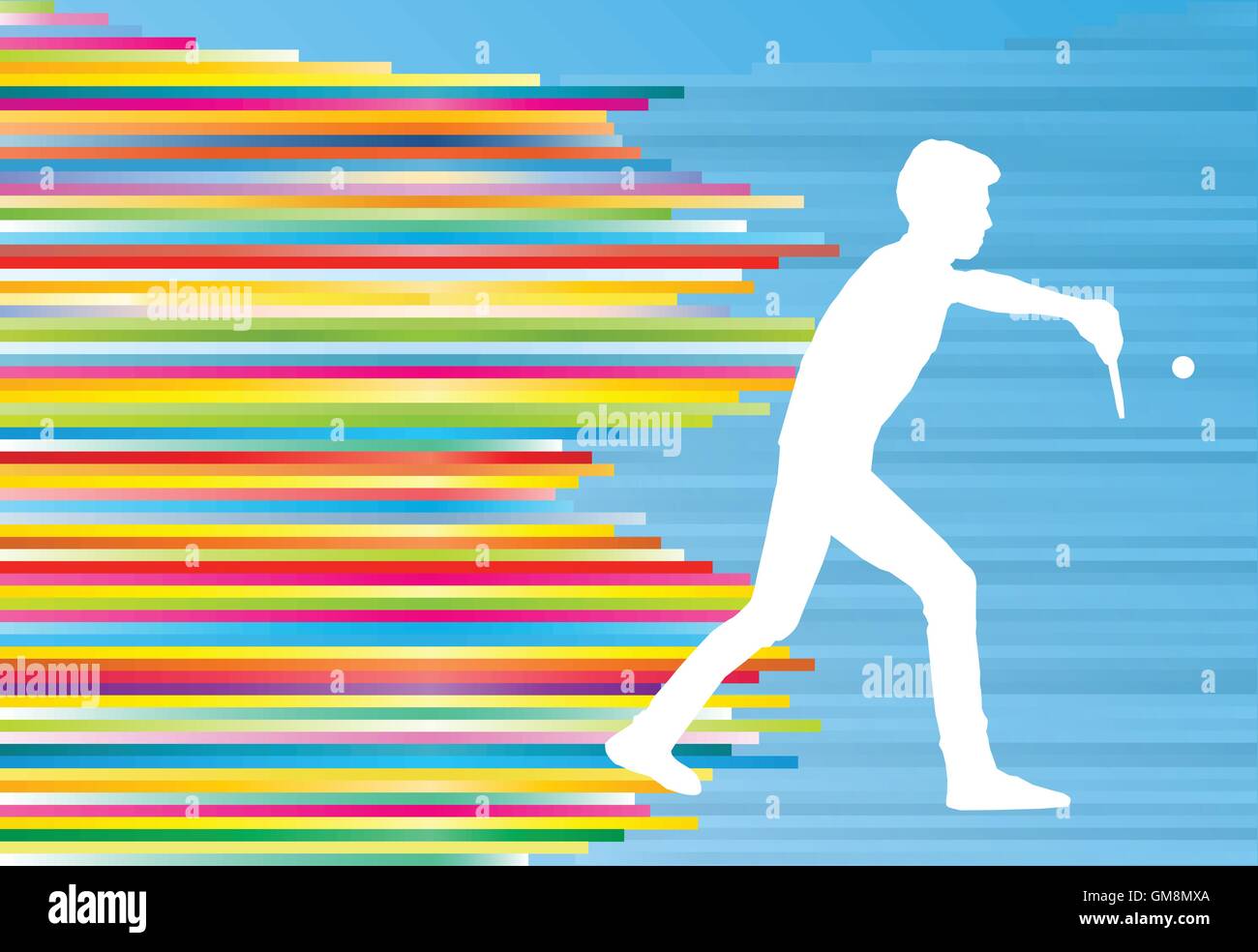 Table tennis player ping pong game vector abstract background ...